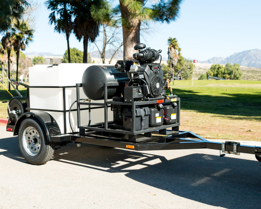 Hot Water Pressure Washer Trailer With 230 Gallon Tank Single Axle 8