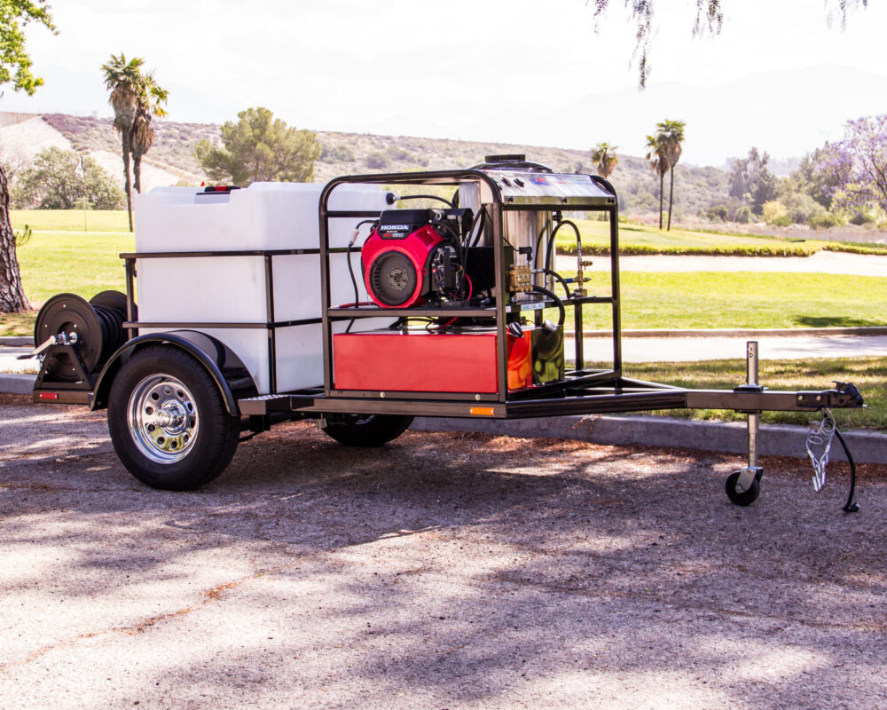 Hot Water Pressure Washer Trailer With 230 Gallon Tank Single Axle 5